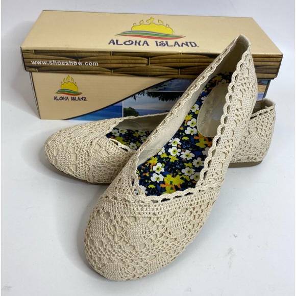 Aloha Island | Shoes | Aloha Island Wide Lace Ballet Flats | Poshmark